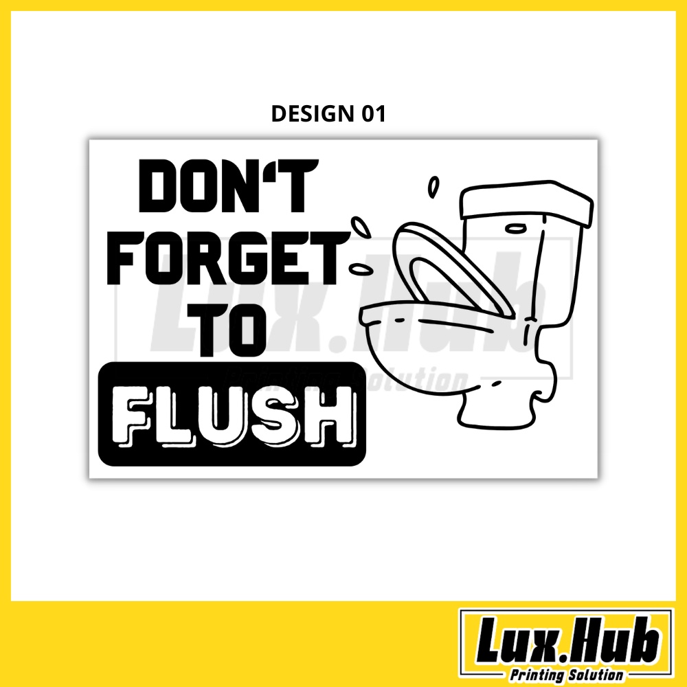 Waterproof Toilet Flush Sticker | Stiker Pelekat Mangkuk Tandas ...