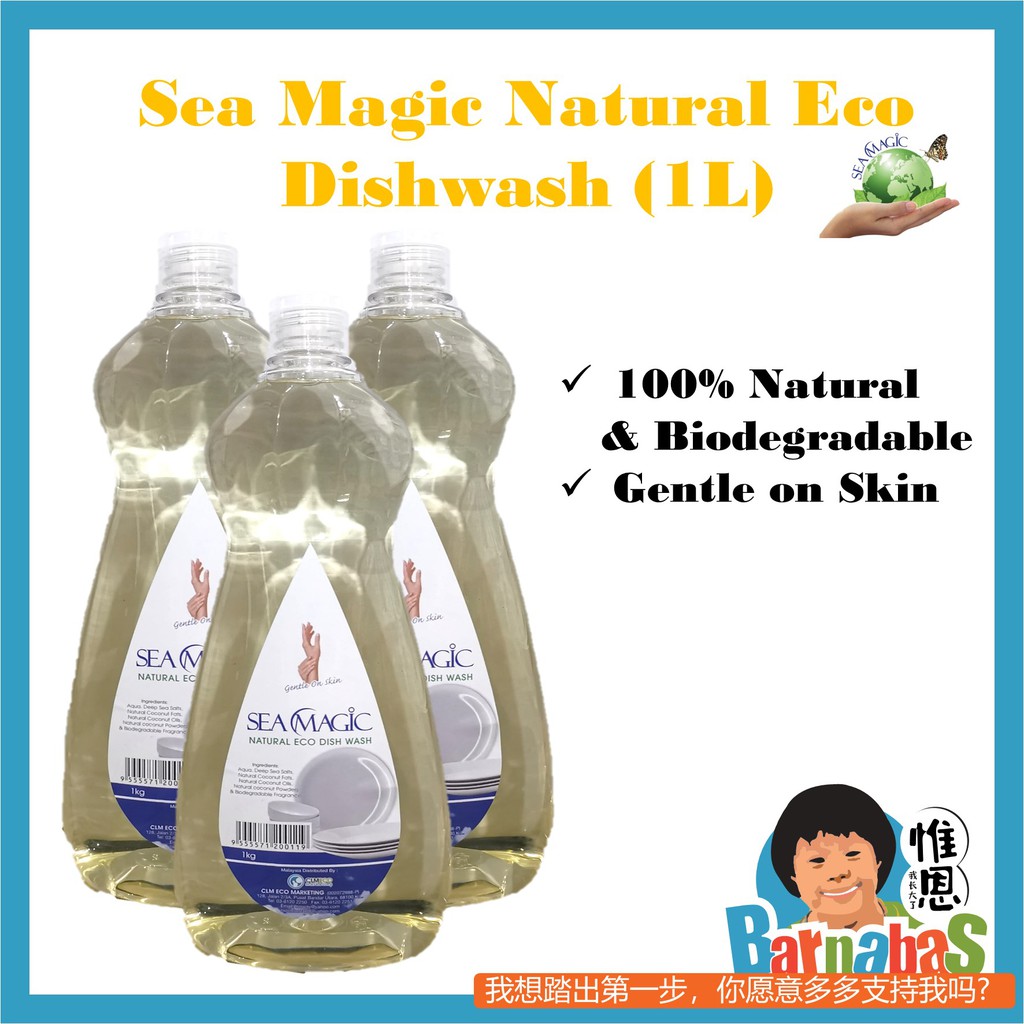 SEA MAGIC Natural Eco Liquid Dish Wash 天然洗碗液 - 1kg | Shopee Malaysia