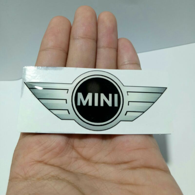 Mini cooper logo flexible resin embossed sticker Emblem | Shopee Malaysia