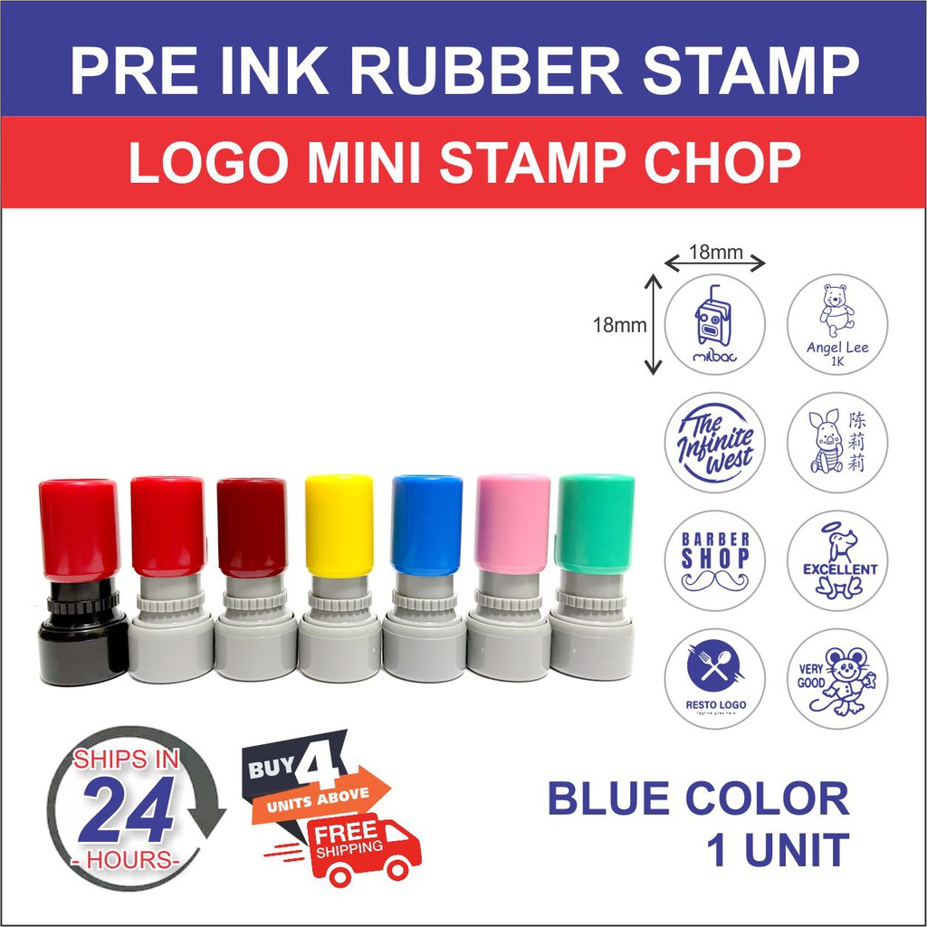Pre Ink Rubber Stamp / Self Ink Rubber Stamp / Mini Logo Stamp Chop ...