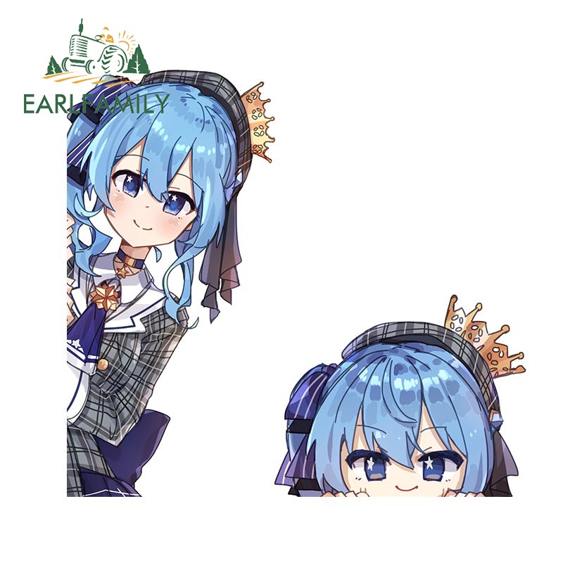 EARLFAMILY 13cm Suisei Hololive Car Stickers Creative Occlusion Scratch ...