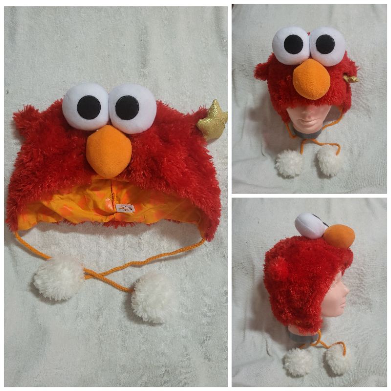 Authentic Universal Studios Japan Sesame Street Elmo Plush Soft Toy Cap ...