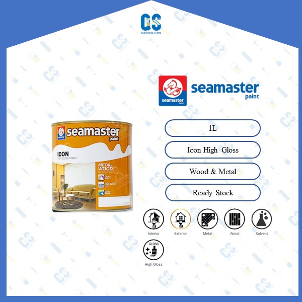 SEAMASTER PAINT Icon High Gloss Finish 4900 1L - Wood & Metal Paint ...