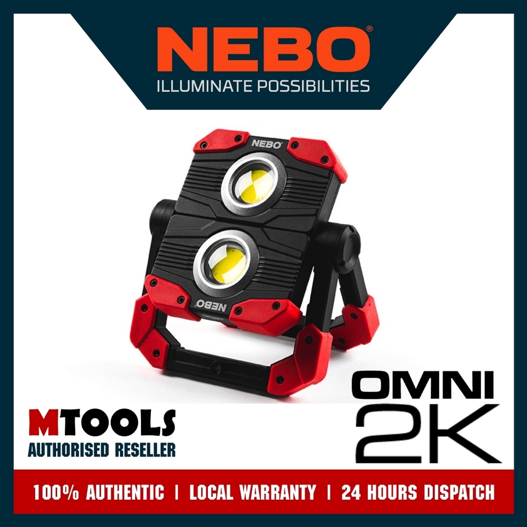Nebo Omni 2K Work Light - Flashlight - 2000 Lumens Omni - Hand Free ...