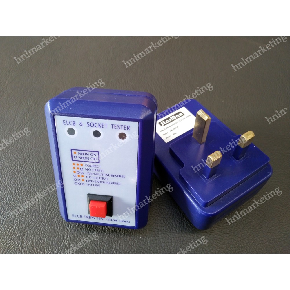 STARMAX ELCB RCCB & 13A SWITCH SOCKET TESTER | Shopee Malaysia