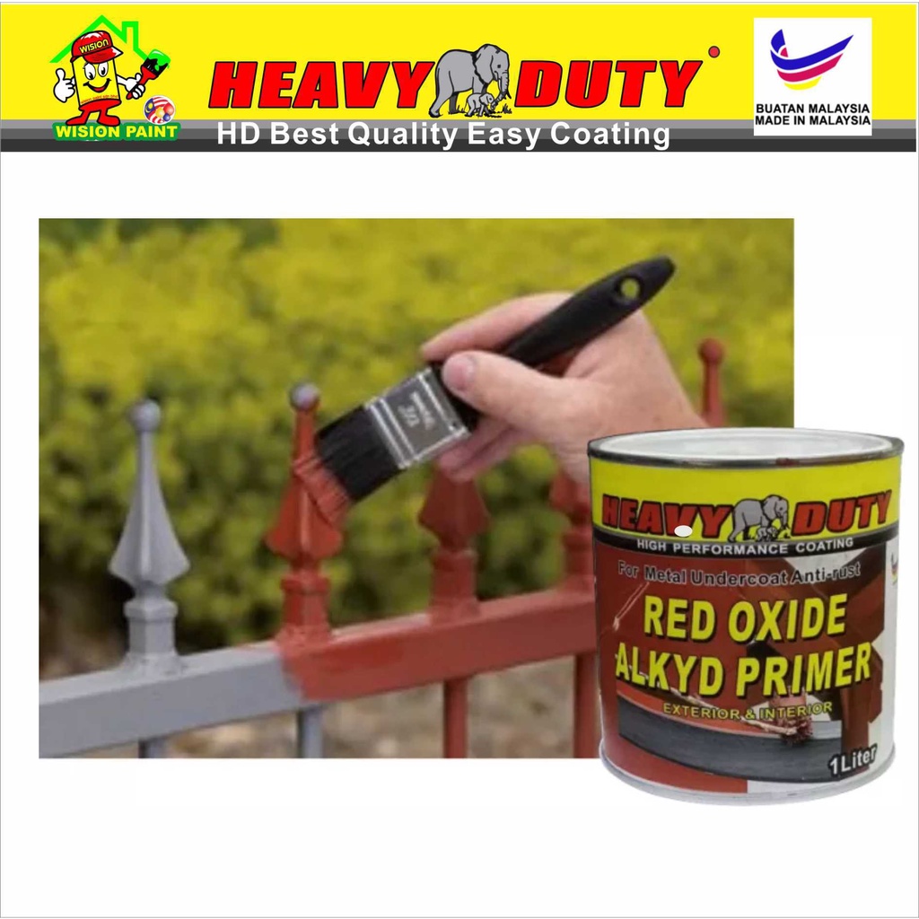 1L ( 1 LITER ) RED OXIDE ( HEAVY DUTY COATING ) FOR METAL UNDERCOAT ...