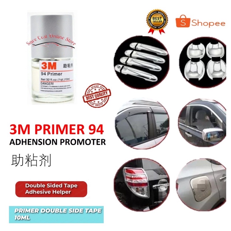 Genuine 3M Double Side Tape Promoter 94 Primer Applicator 10ml | Shopee ...