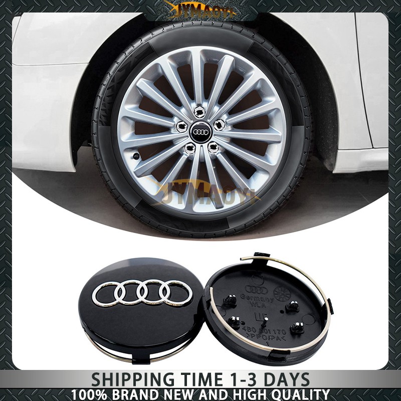 60mm 4pcs Car Audi Wheel Center Rim Hub cap Emblem Car Rim Badge ...