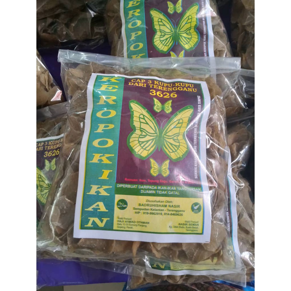 Keropok ikan cap rama-rama 3626 Nipis / Sedap / Tidak Gatal / Keropok ...