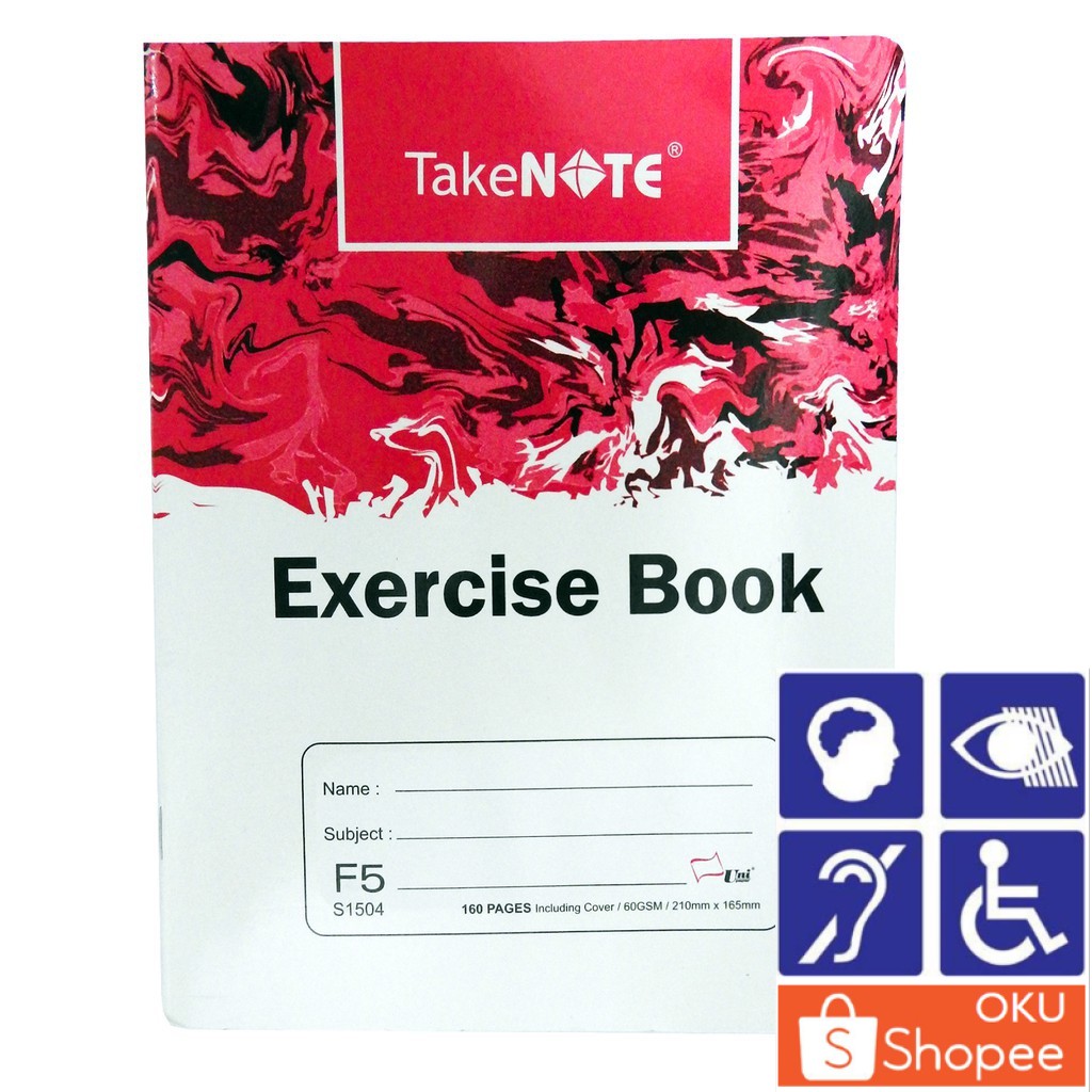 Take Note Exercise Book F5 (60g x 160 Pages) | Shopee Malaysia