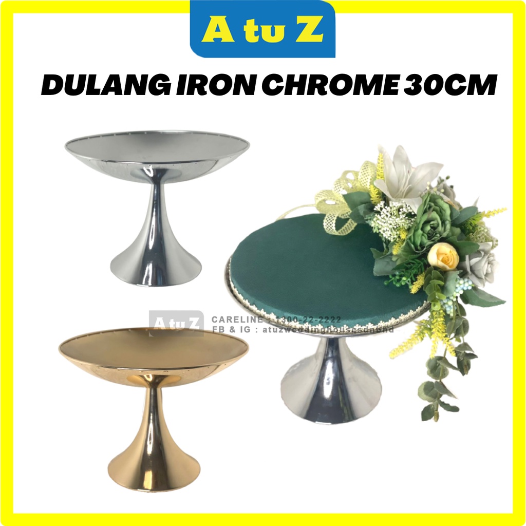 AtuZ 30CM Dulang Iron Chrome Hantaran Perkahwinan Murah High Quality ...