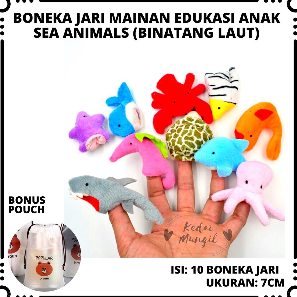 Marine Animal Finger Puppets (Sea Animal Finger Puppets) | Shopee Malaysia