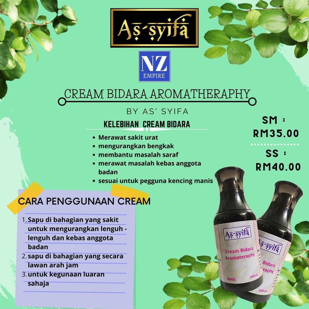 As-Syifa Cream Bidara Aromaterapi | Shopee Malaysia