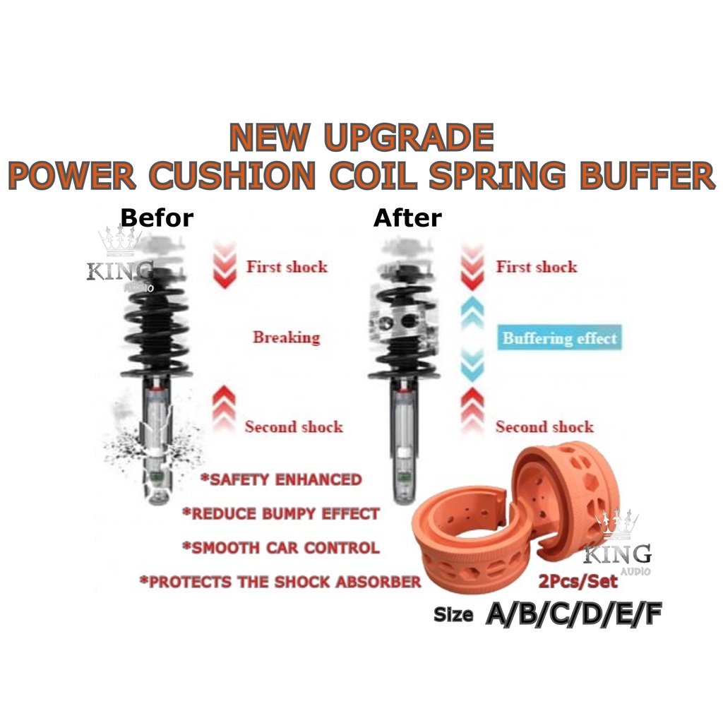 NEW UPGRADE SEBS Silicon Orange Colour Coil Spring Power Cushion Buffer ...