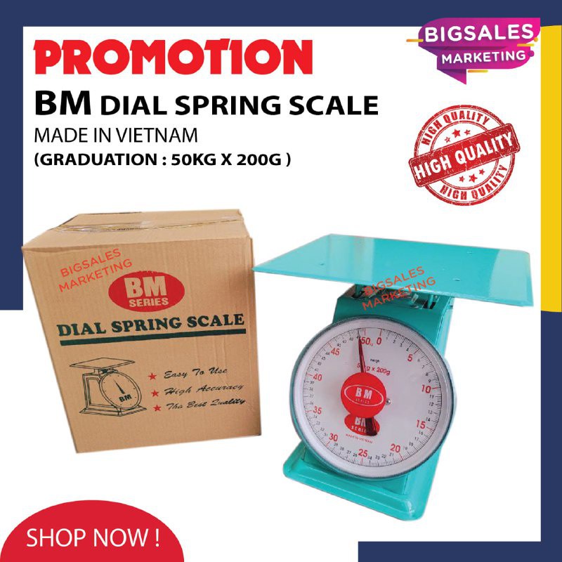 50KG BM Commercial Mechanical Weighing Scale / Timbang Berat Scale 50KG ...