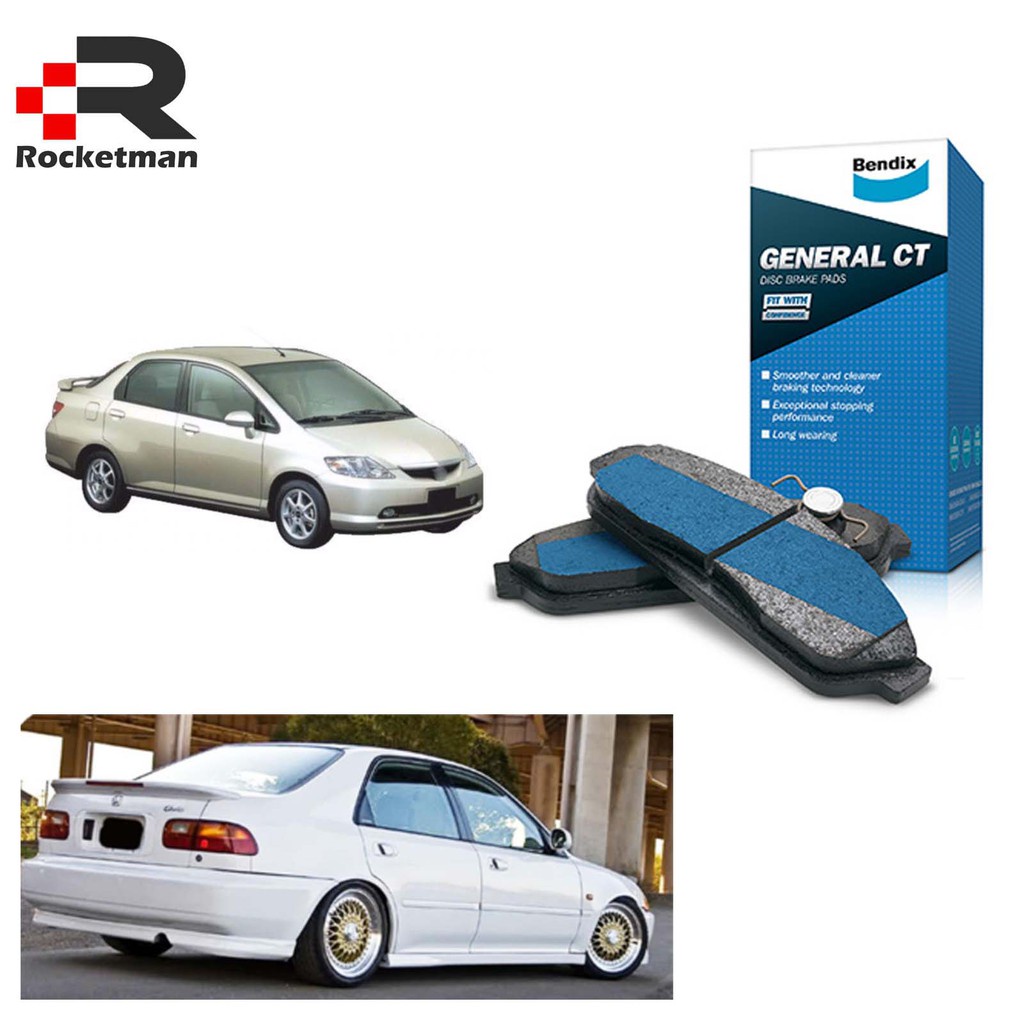 BENDIX FRONT BRAKE PADS HONDA CIVIC SR4 SO4 1992-2000 JAZZ GD CITY SEL ...