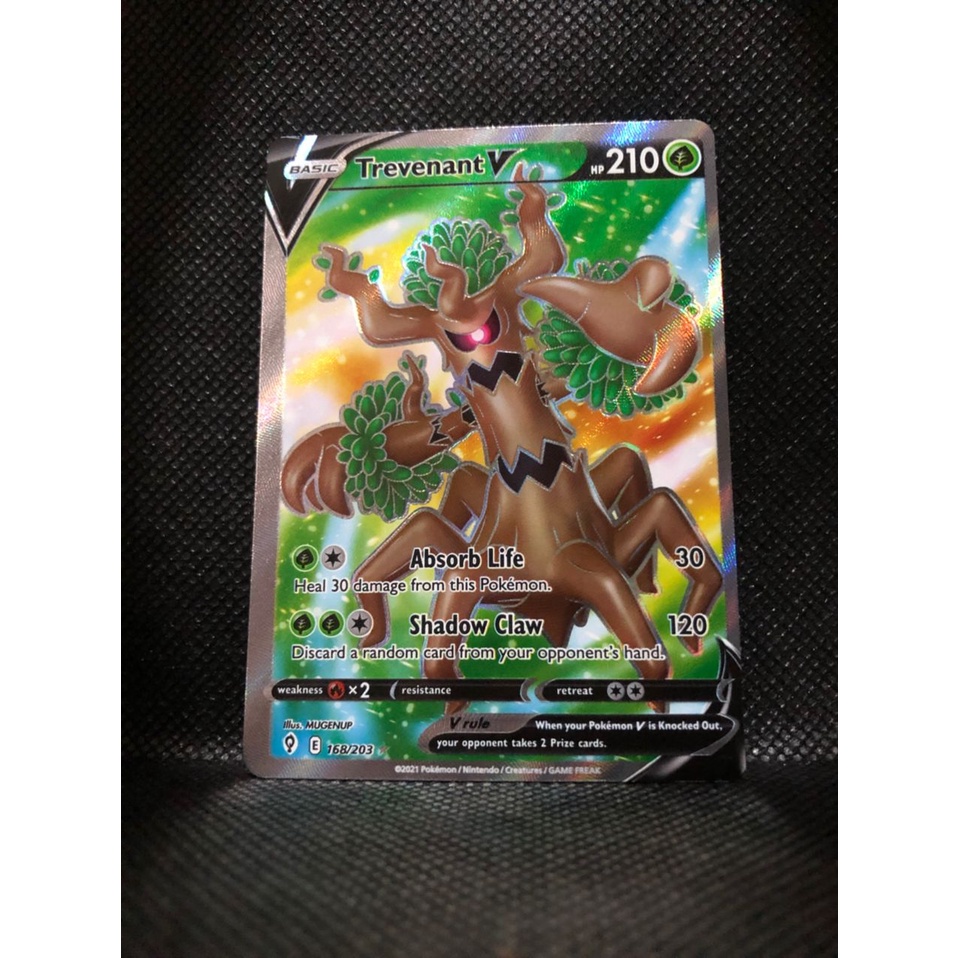 Pokemon TCG trading card - Trevenant V 168/203 Full Art (Evolving Skies ...
