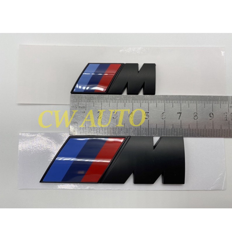 BMW M Sport Emblem Logo Big / Small Matt Black MSport Fender Logo ...