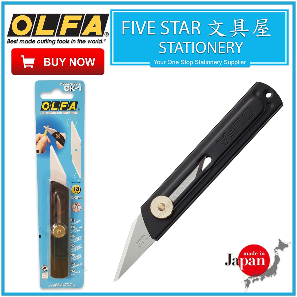 OLFA CK-1 Craft Knife Hobby Craft and Utility Wood Carving Pisau Mata Tajam Olfa Malaysia ...