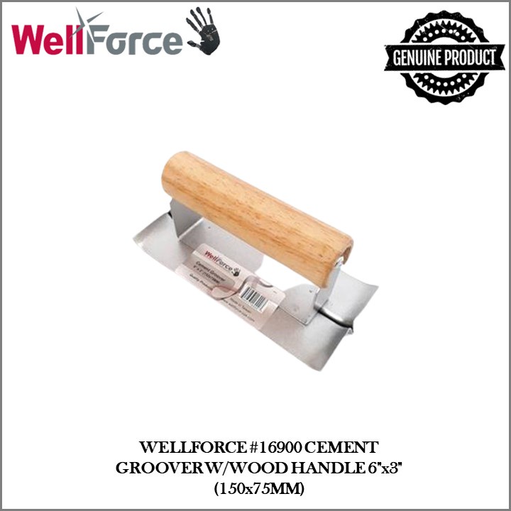 WELLFORCE #16900 CEMENT GROOVER W/WOOD HANDLE 6"x3" (150x75MM) | Shopee ...