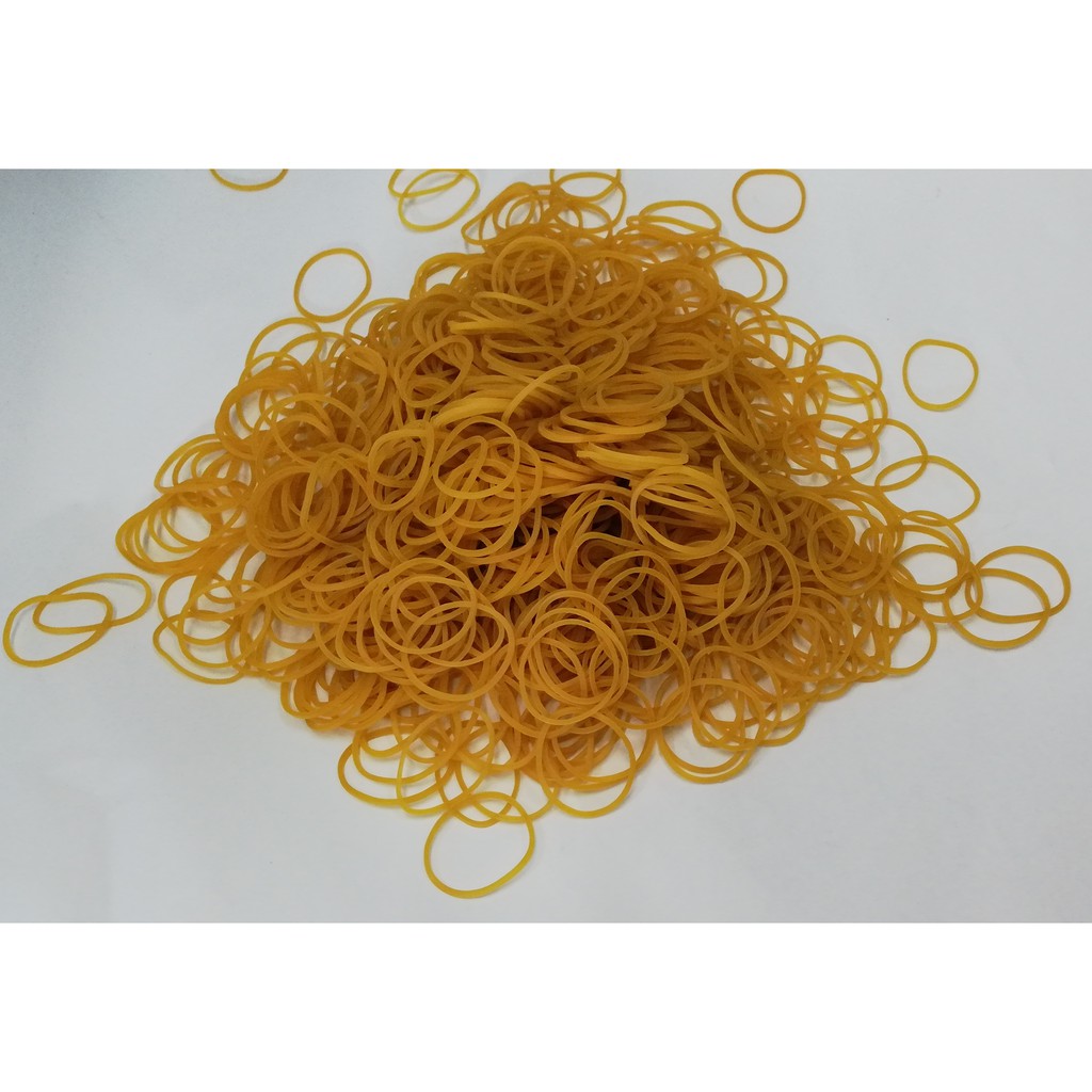 1" 25mm (500g) Elasticity Rubber Band (Yellow) / 500g Kuning getah ...