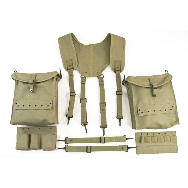 WW2 US Army Combat Medic Equipment SET Field Kit Suspenders Pouches Bag ...