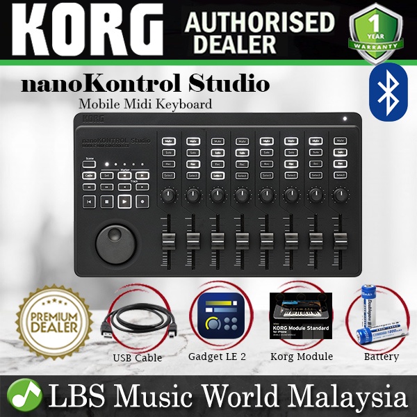 Korg NanoKontrol Studio USB Bluetooth MIDI Control Controller Pad (Nano ...