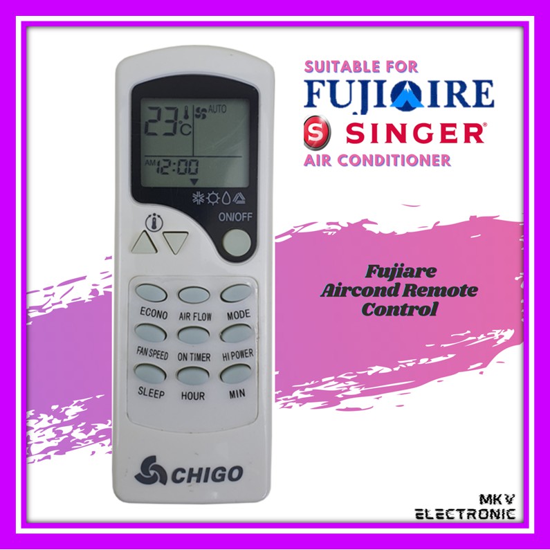 Fujiaire Singer Aircond Remote Control for Fujiaire Singer Air Cond Air ...