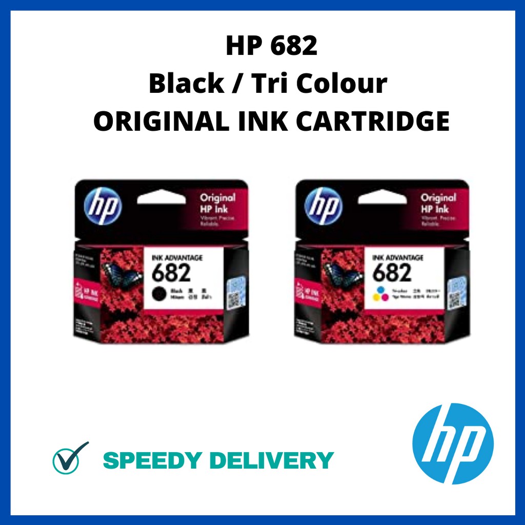 🔥READY STOCK🔥 HP682 682 BLACK / TRI COLOR ORIGINAL INK CARTRIDGE ...