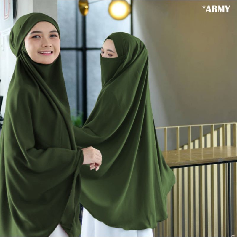 Jumbo French Khimar Syari Instant Hijab – Simple Plain Jersey Bergo ...