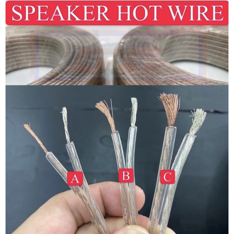 Car Speaker Wire Power Amp Wayar Speaker Hot Wire ( 1 METER ) | Shopee ...