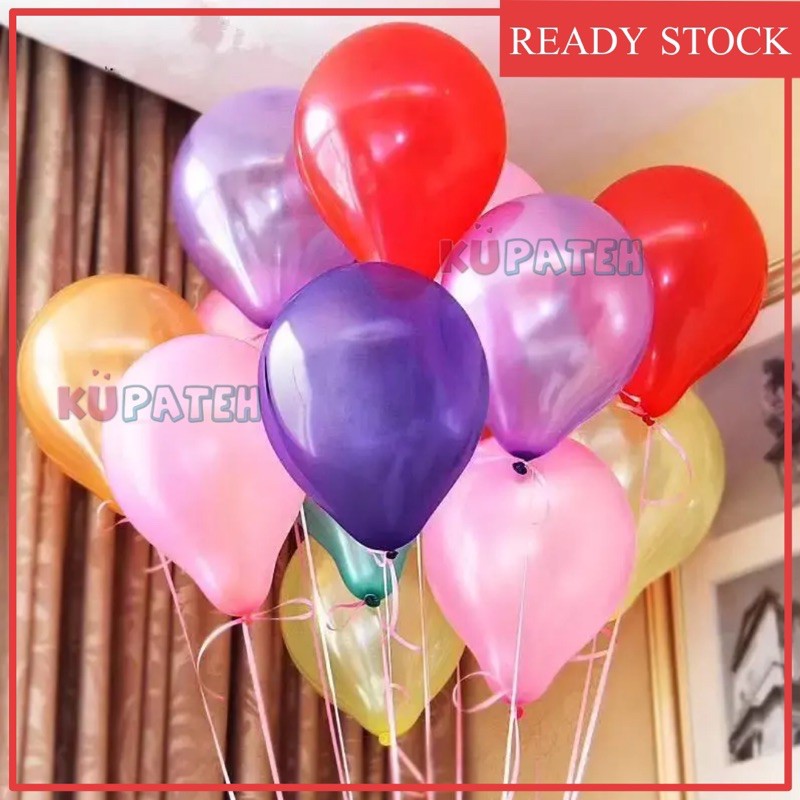 🔥10 Pcs MATTE Latex 10 Inch Balloon Chrome Colourfull Helium Birthday ...