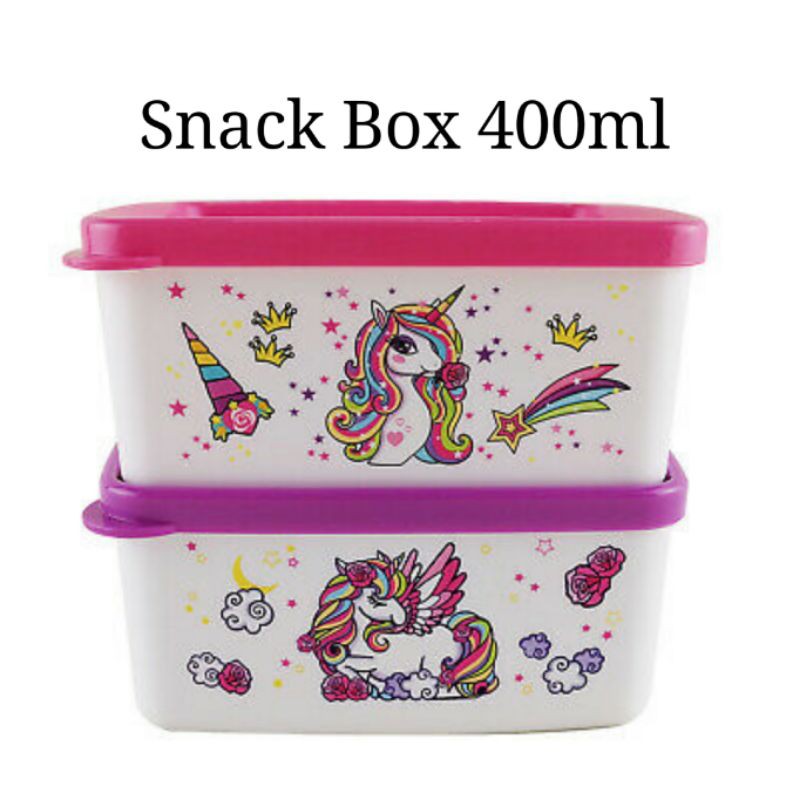 Tupperware Unicorn Snack Box Set (2) | Shopee Malaysia