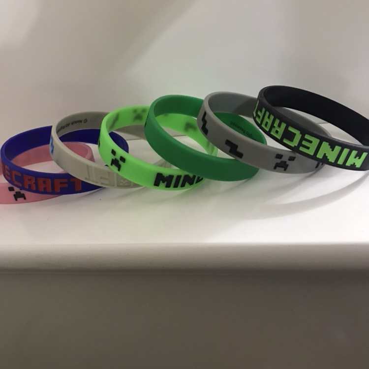 1PC Roblox Minecraft Squid Sports Printed Silicone Bracelets Bangles ...