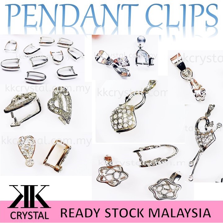 💥READY STOCK💥PENDANT CLIPS WITH PATTERN (PLATED / SILVER PLATING / GOLD ...