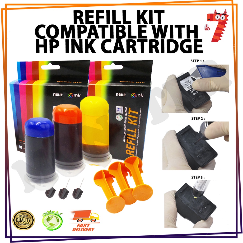 Vision Refill Kit 30ml Tri Color for HP Printers | Shopee Malaysia