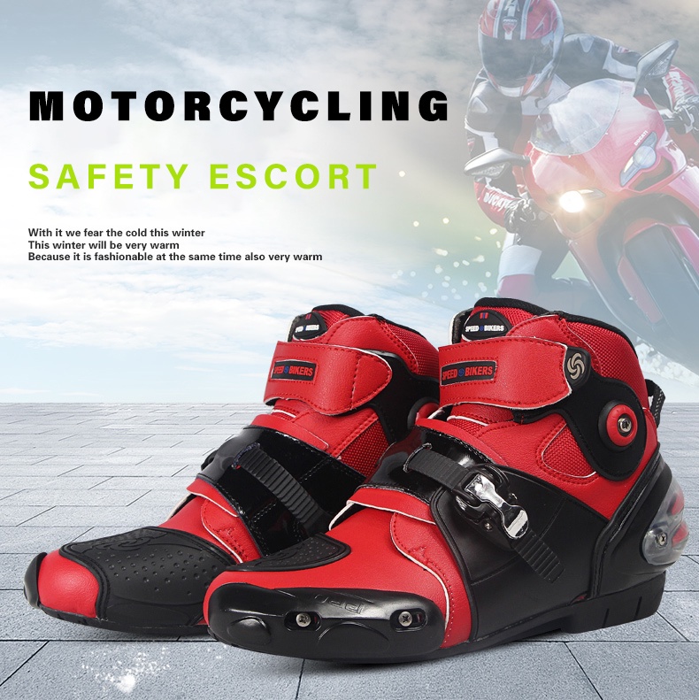 PRO-Biker Men's Motorcycle Boots PU Leather Combat Boots for Men Biker ...