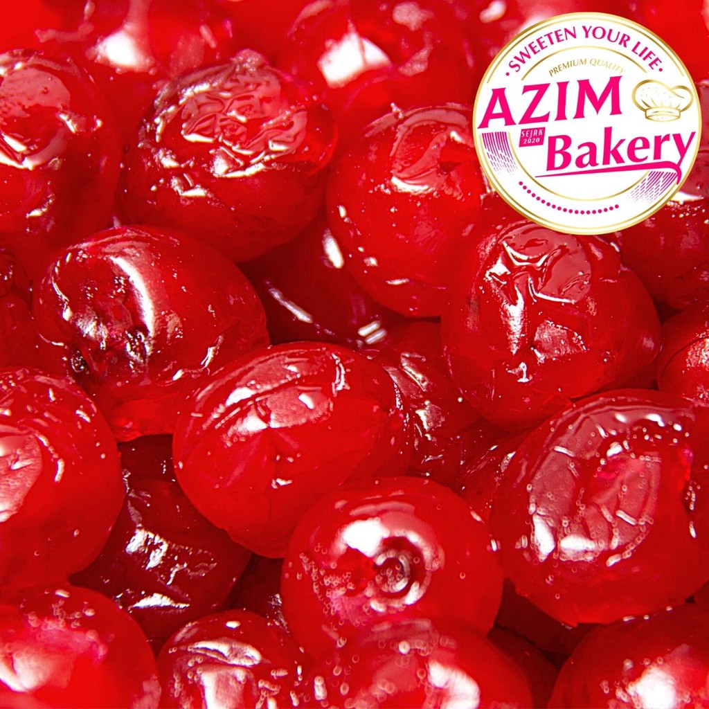 Red Glace Cherry 100g | 250g | 500g | Ceri Merah (Halal) by Azim Bakery ...