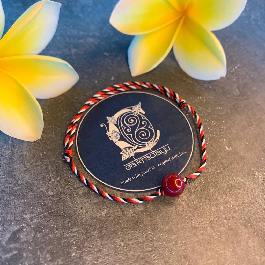 Cakradayu Original Balinese Tridatu Red Garnet Bracelet | Shopee Malaysia