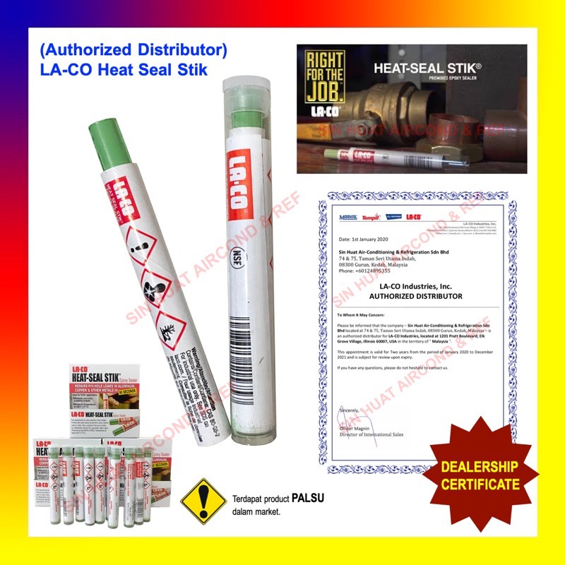 (CERTIFIED DEALER) LA-CO Heat Seal Stik / LACO Heat Seal Stick / LA-CO ...