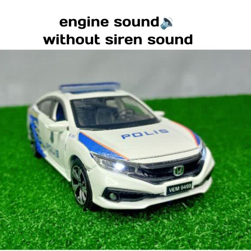 Honda civic polis pdrm mpv diecast/replika 1:32 | Shopee Malaysia
