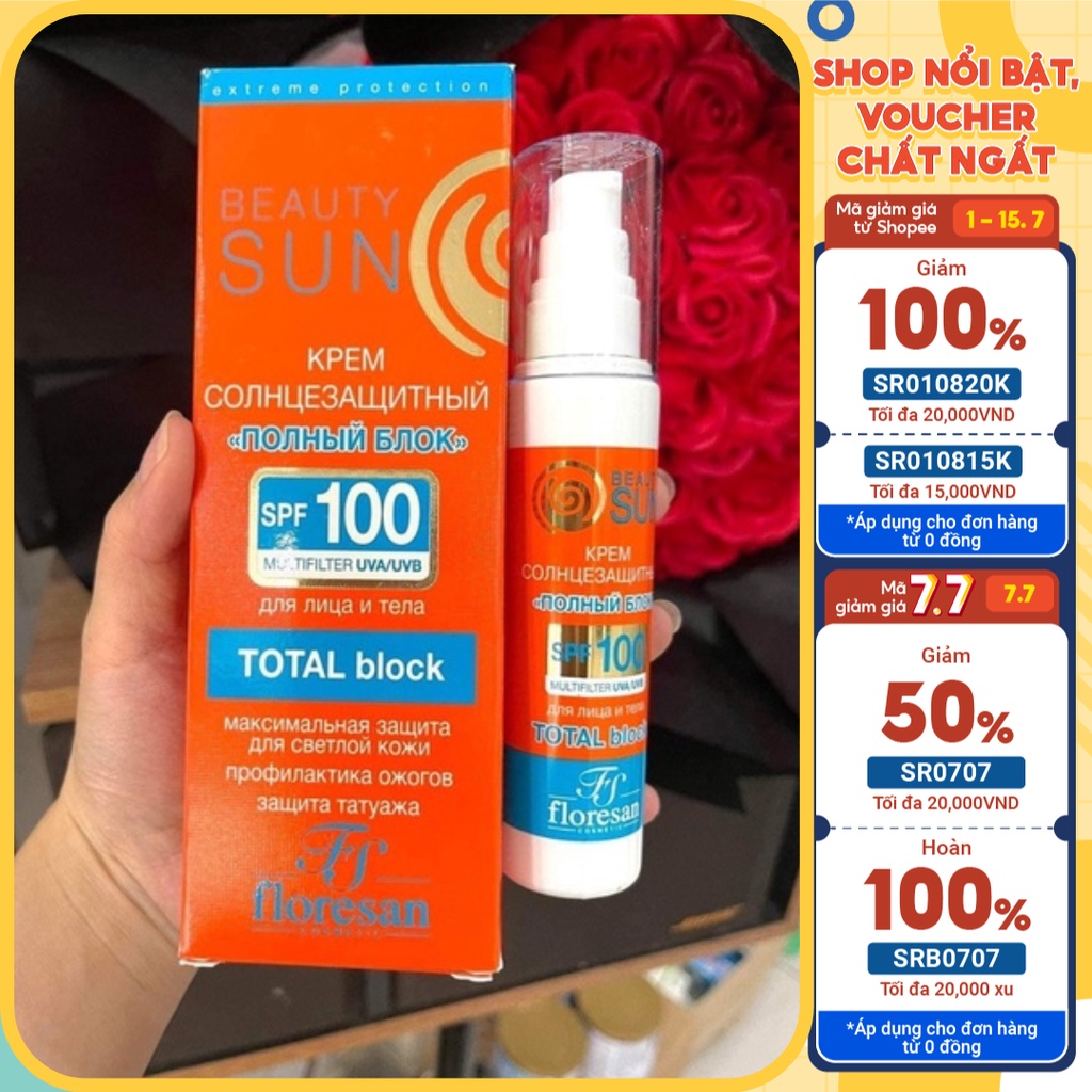 Floresan Beauty Sun Total Block SPF 100 sunscreen from Russia, full ...