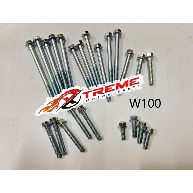 HONDA WAVE100 WAVE 100 W100 ENGINE COVER COMPLETE BOLT SCREW SET ...