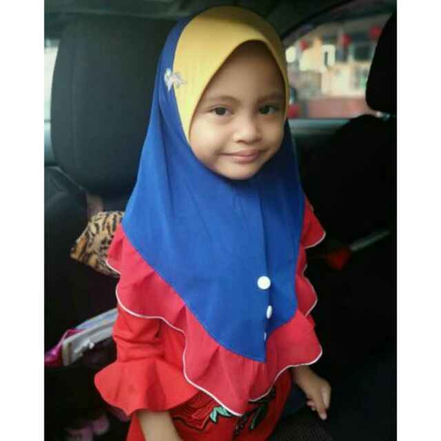 🍬 tudung merdeka ropol (reben+butang) atau (logo+butang) | Shopee Malaysia