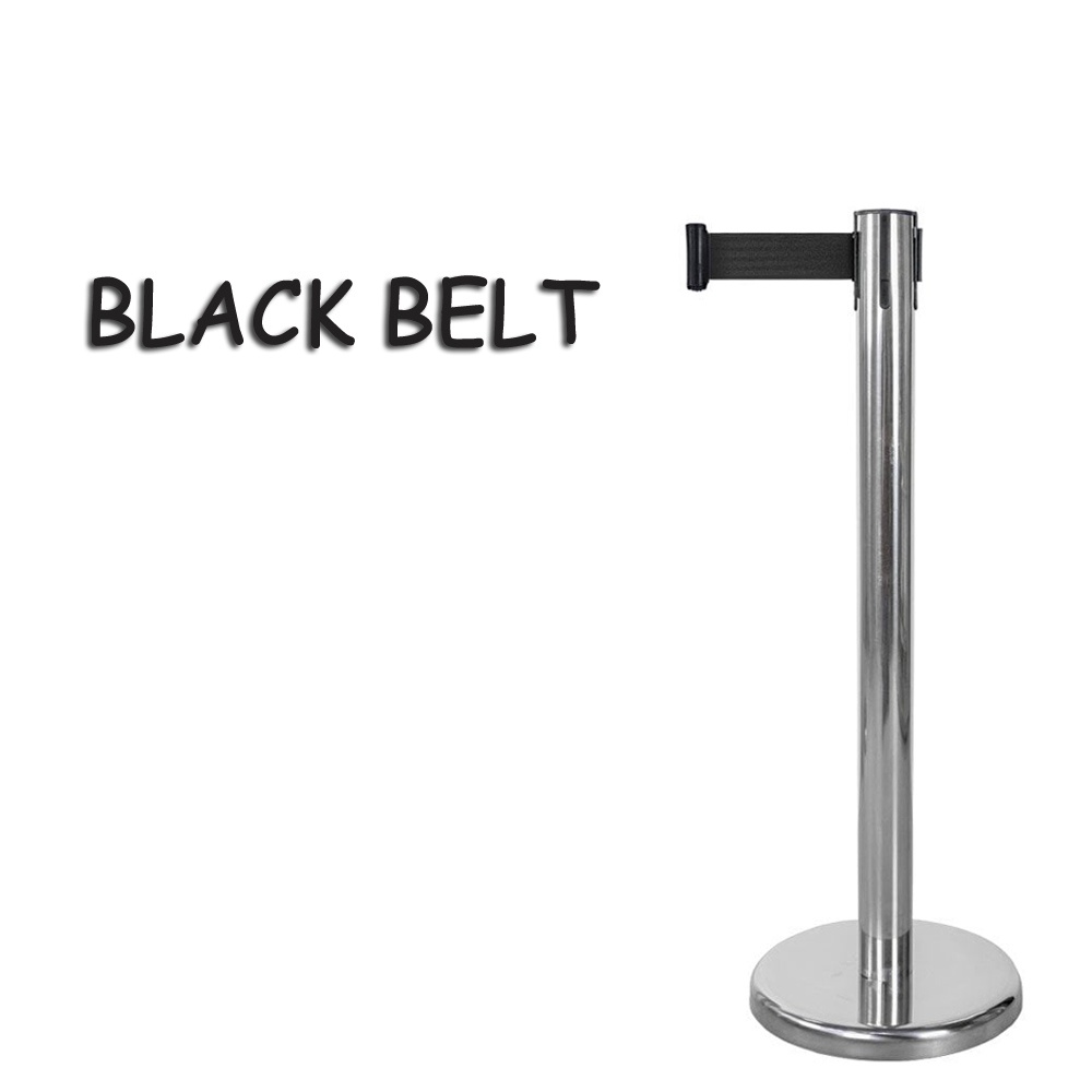 Extra Thick Quality Queue Up Stand Retractable Belt Q-Up Pole [Silver ...