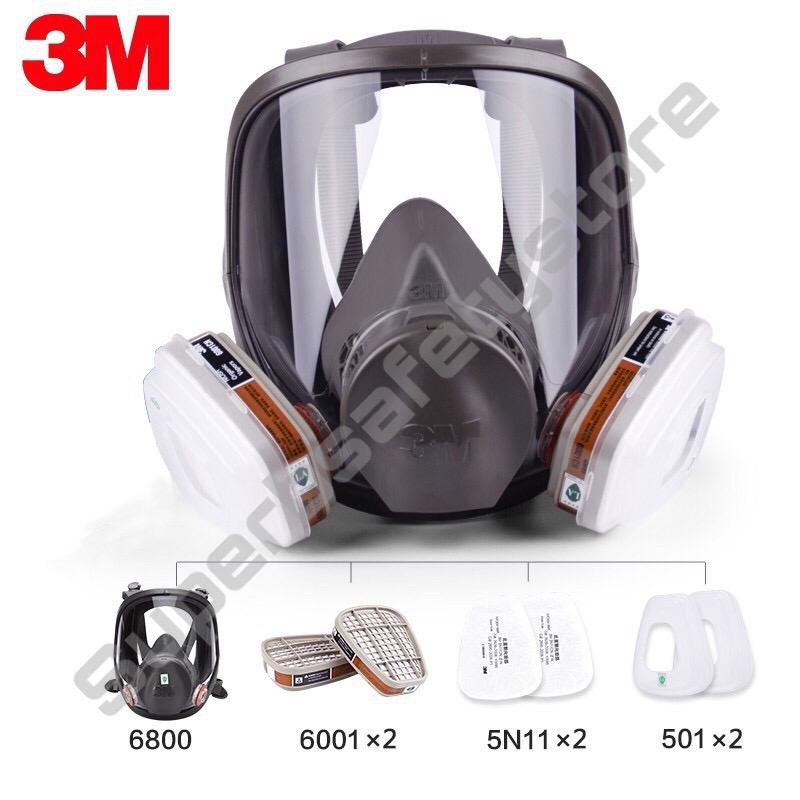 3M 6800 Full Facepiece Respirator + 3M6057 or 3M6054 or 3M6059 ...