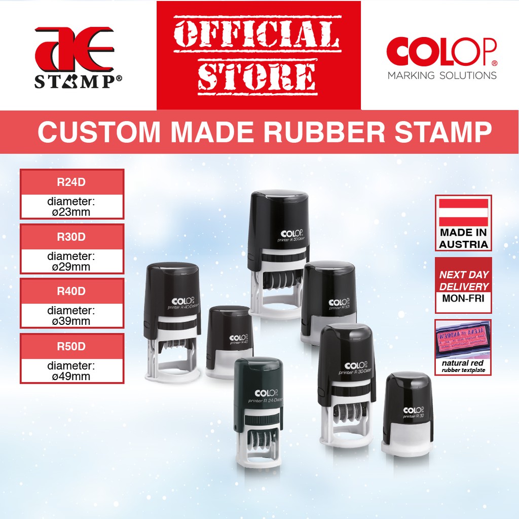 Custom Made COLOP Round Dater Stamp | Self Inking Stamp | Date Stamp ... Custom Made COLOP Round Dater Stamp | Self Inking Stamp | Date Stamp ...