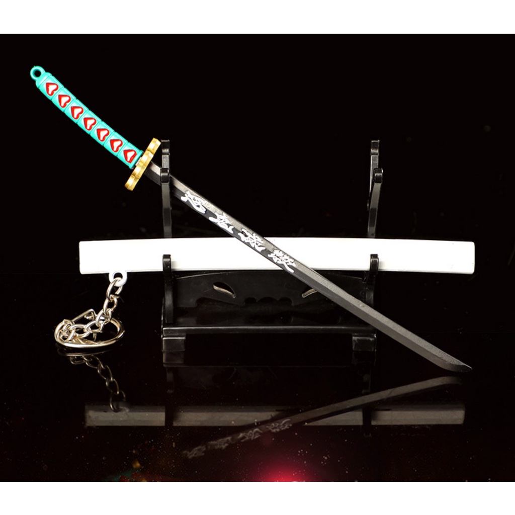 Demon Slayer keychain sword charm cosplay tanjiro rengoku zenitsu giyu ...