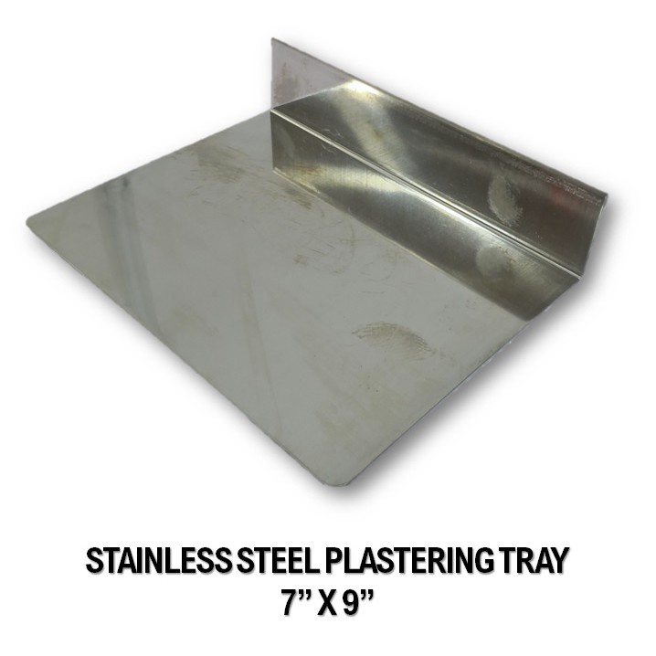 STAINLESS STEEL PLASTERING TRAY 7 X 9 IN FOR PLASTER CEILING WORKS ...