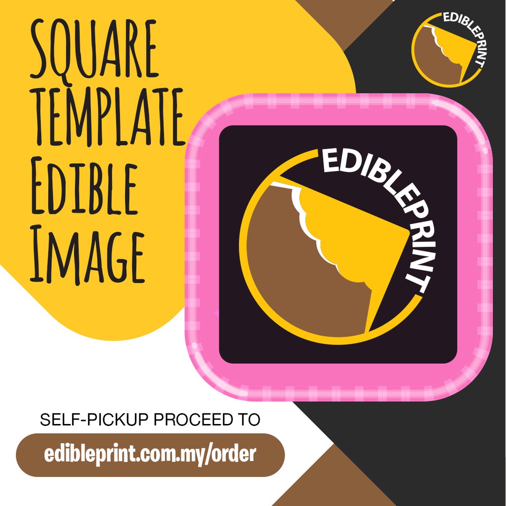 Customised SQUARE Edible Image (Square & Rectangle) | Shopee Malaysia